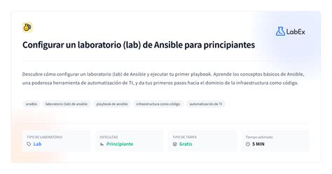 configurar un laboratorio lab de ansible para principiantes labex