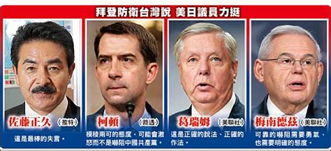 拜登保台承諾 美日議員喊讚 自由電子報 Line Today