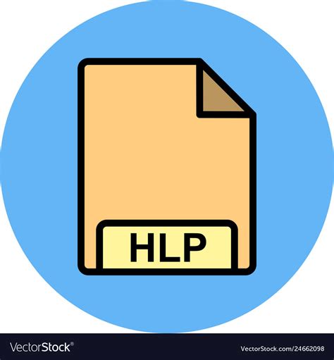 Hlp Icon Royalty Free Vector Image Vectorstock