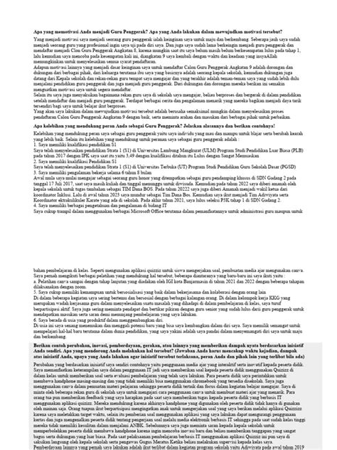 Apa Yang Memotivasi Anda Menjadi Guru Penggerak Pdf