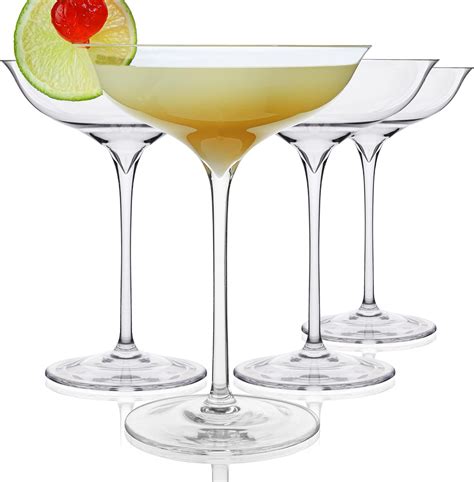 Sipour Coupe Cocktail Glasses Set Of 4 240 Ml Elegant Coupe