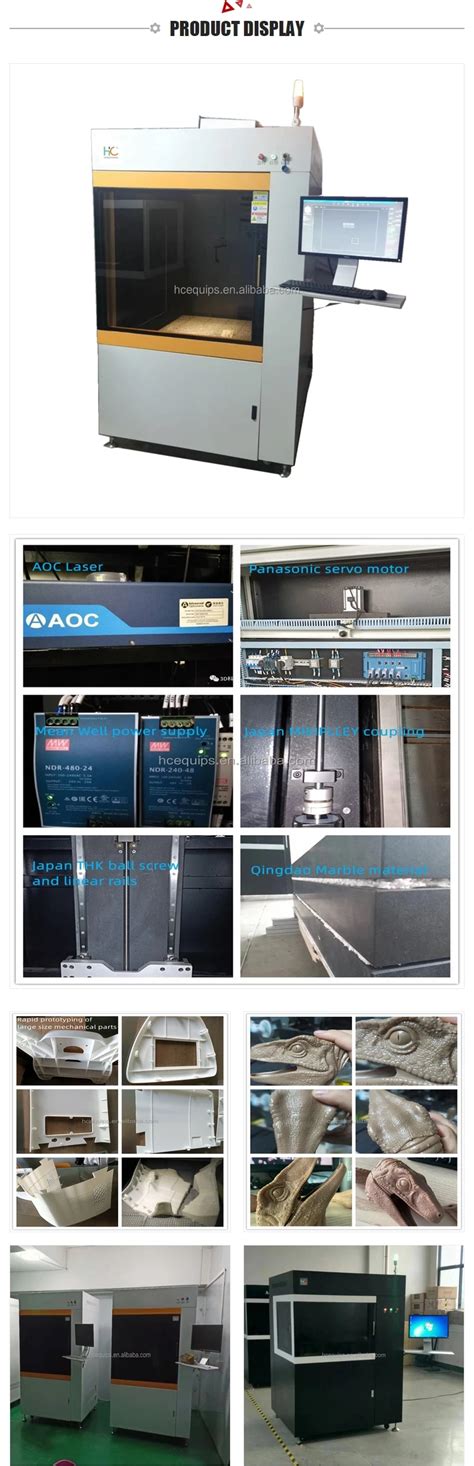 Stereoscopic Light Curing 3d Printing Machine Sla 800mm Laser Rapid Prototyping Machine For