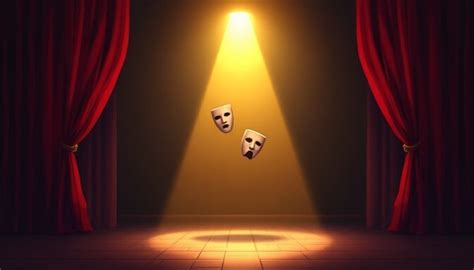 Free Theater Masks Spotlight Image Theater Masks Spotlight