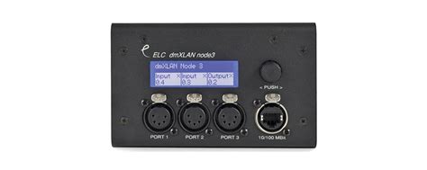 ELC LIGHTING DMXLAN NODE3 SM DMX NODE 3x DMX Ports 2x Ethernet Ports 5 Pin XLR Surface Mount