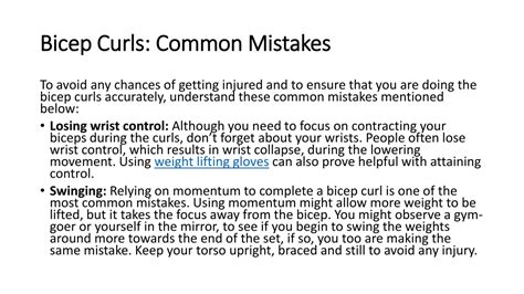 Ppt How To Do Bicep Curls Properly Powerpoint Presentation Free Download Id 12050843