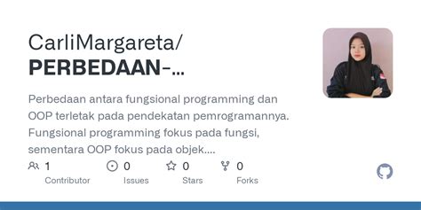 GitHub CarliMargareta PERBEDAAN FUNGSIONAL PROGRAMMING FP DAN OOP