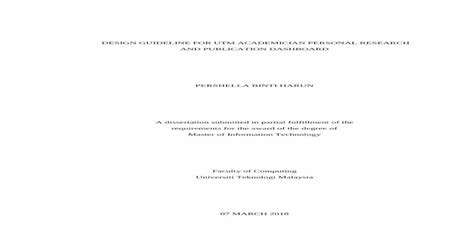 Pdf Design Guideline For Utm Academician Eprints Utm My Id Eprint