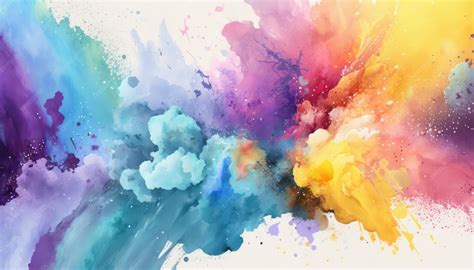 Premium Photo Bright Abstract Watercolor Background Colored Chaotic