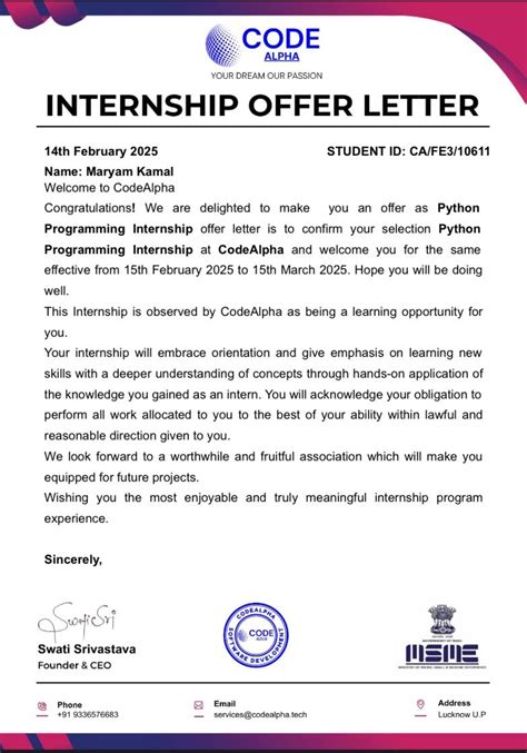 Codealpha Pythonprogramming Internship Learningjourney