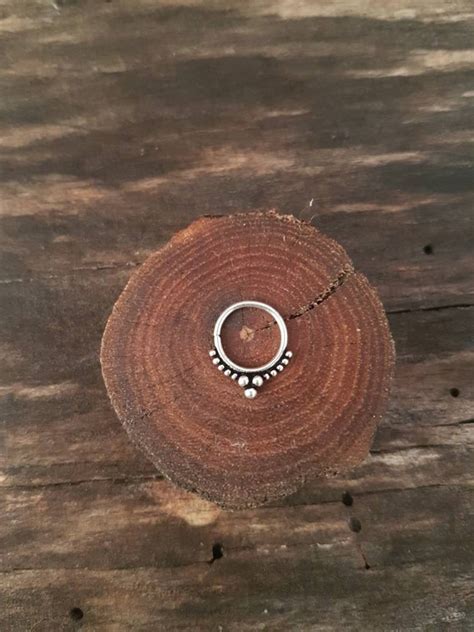Silver Septum Piercing Nose Ring Septum Ring Nose Hoop Septum Etsy