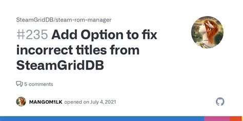 Add Option To Fix Incorrect Titles From SteamGridDB Issue SteamGridDB Steam Rom Manager
