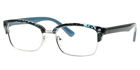 Moby Purple Rectangle Classic Mixed Materials Eyeglasses