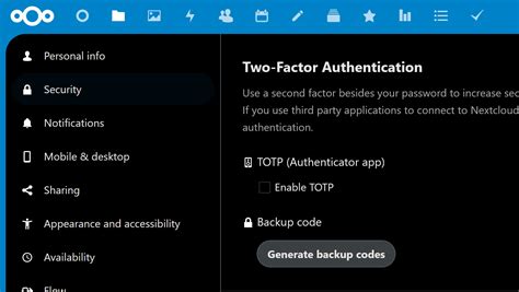 How To Enable Two Factor Authentication For Nextcloud Account Help