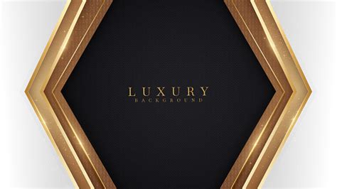 블랙 컬러에 갈색이 겹치는 럭셔리 한 장면 황금 곡선 선은 홍보 텍스트를 붙여 넣기위한 여유 공간이 반짝입니다 우아한 종이 컷 스타일 배경 0명에 대한 스톡 벡터 아트 및