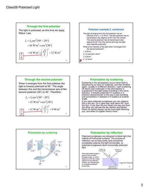 Class27 Polarized Light Pdf Physics Science