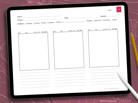 X Social Media Storyboard Template Etsy