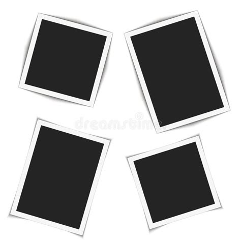 Set Of Vintage Photo Frame With Adhesive Tape Vector Stock Vector