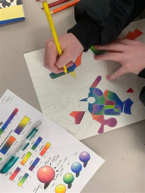 Colored Pencil Color Theory Lesson That Art Teacher Middle School