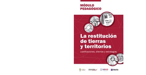 Modulo Pedagogico DE Restitucion DE Tierras La restitución de tierras