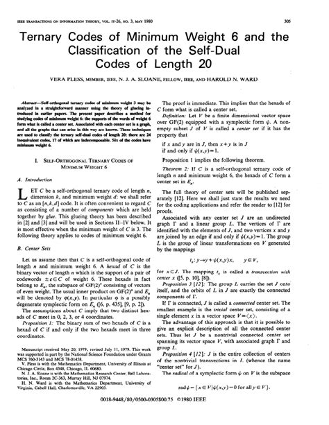 Pdf Ternary Codes Of Minimum Weight 6 And The Classification Of The