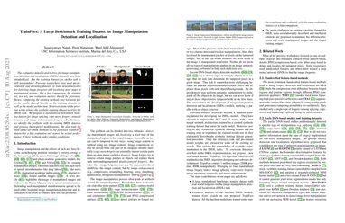 TrainFors A Large Benchmark Training Dataset For Image Manipulation