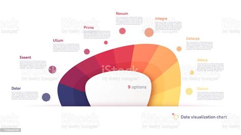 벡터 원형 차트 인포그래픽 템플릿은 추상 모양의 형태로 9부분으로 나눈 값입니다 9에 대한 스톡 벡터 아트 및 기타 이미지 9 인포그래픽 부분의 Istock