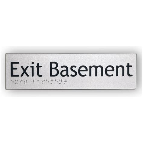 Braille Exit Basement Sign Statutory Signs By Digicraft