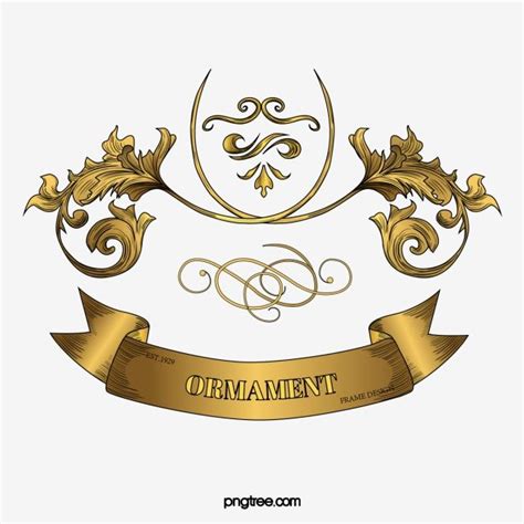 Золотой классический европейский орнамент с тиснением границы