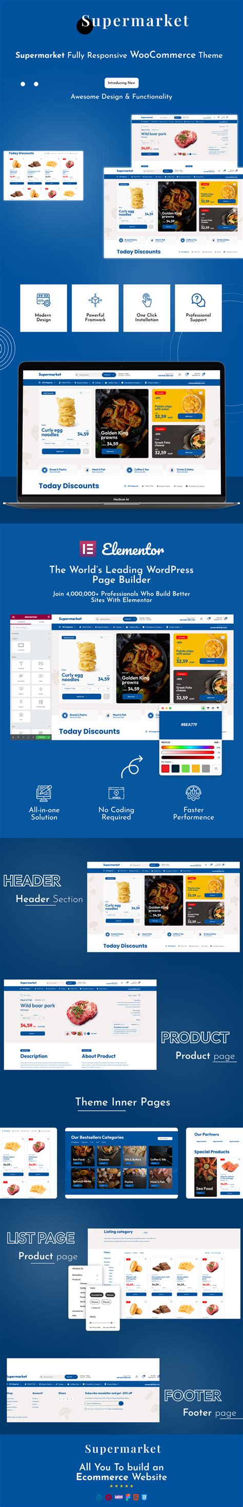 Supermarket Multipurpose Wordpress Elementor Template