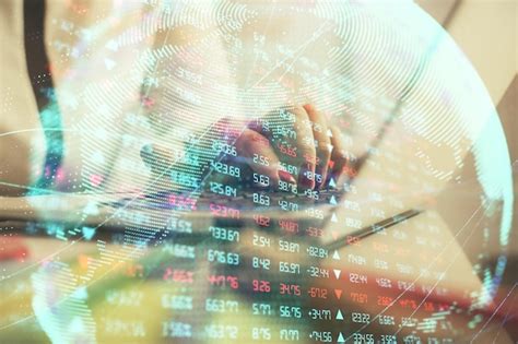 Premium Photo Multi Exposure Of Woman Hands Typing On Computer And