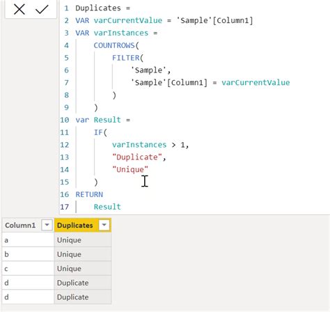Solved Find Duplicates In A Column And Give A Value Microsoft Fabric