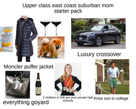 Upper Class East Coast Suburban Mom Starter Pack Rstarterpacks