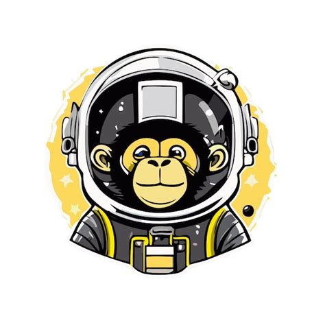 Simio Traje De Astronauta Retro Vetor Premium Gerado Com Ia
