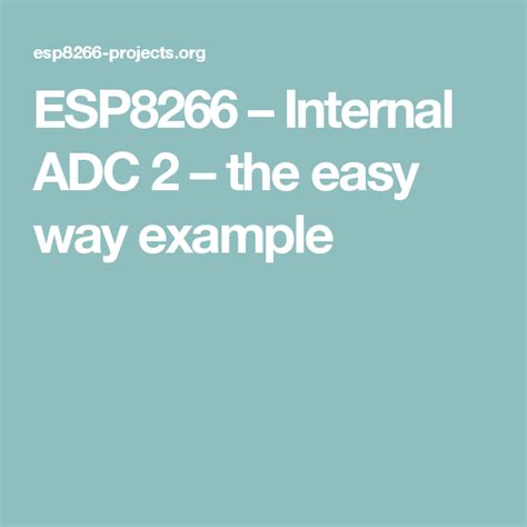 esp8266 internal adc 2 the easy way example easy example