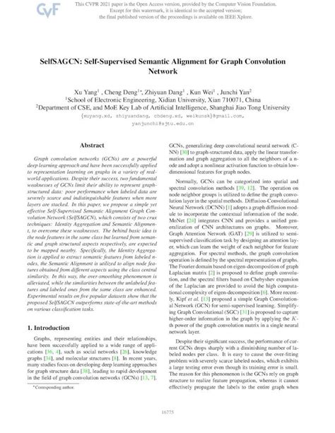 Pdf Selfsagcn Self Supervised Semantic Alignment For Graph