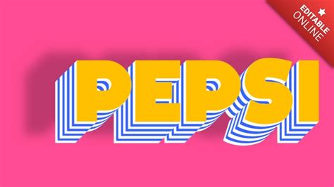 Pepsi Yellow Blue 3D Text Effect Generator