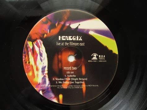 Jimi Hendrix Band Of Gypsys Live At The Fillmore East Guitar Records