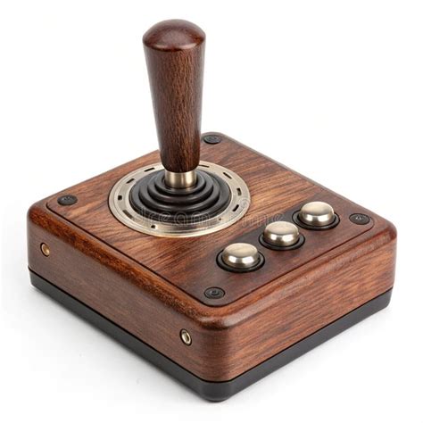 Vintage Joystick With Buttons In Pixel Art Style Isolated On
