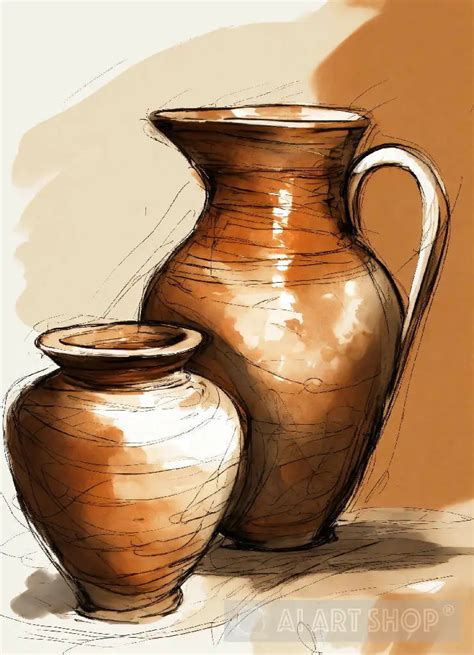 Potterybrownsketchceramicclayartsculpturehandmadedesign