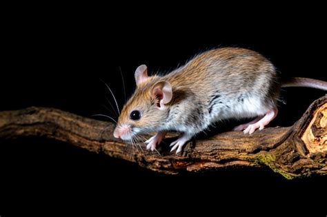 Premium Ai Image A Mouse Sitting On A Branch Of A Tree
