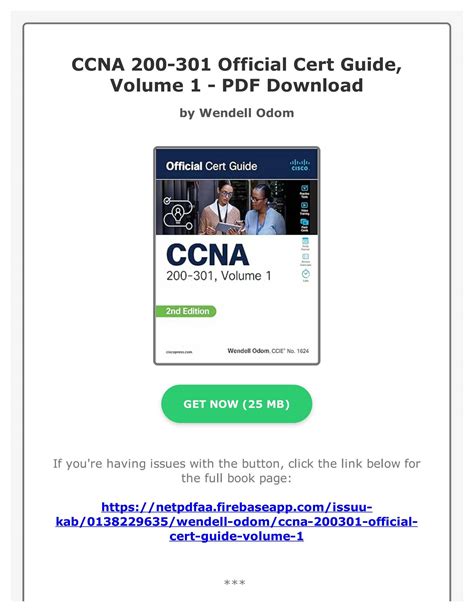 PDF Download CCNA 200 301 Official Cert Guide Volume 1 By Wendell Odom By