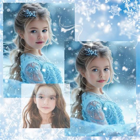 Custom Frozen Elsa Portrait Girls Personalized Frozen Style Photo Birthday Gift For Daughter
