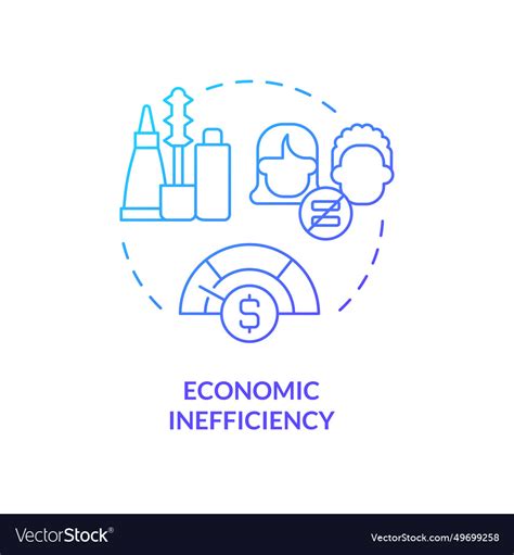 Thin Line Simple Gradient Economic Inefficiency Vector Image