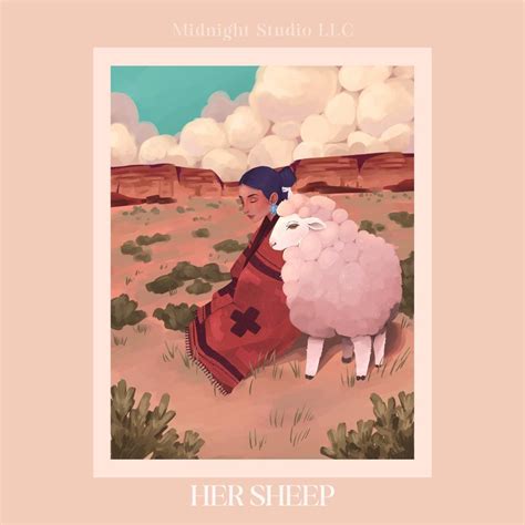 Art Print Her Sheep Indigenous Navajo Artist Etsy