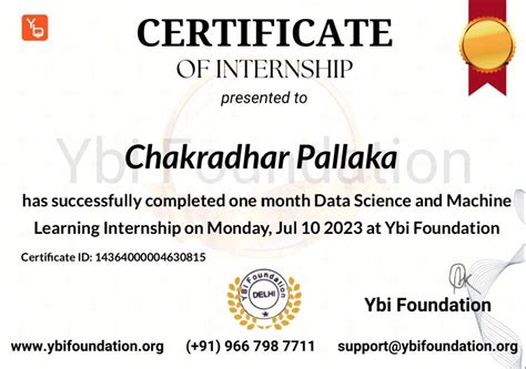 Ybifoundation Datascience Internshipcompleted Pallaka Chakradhar