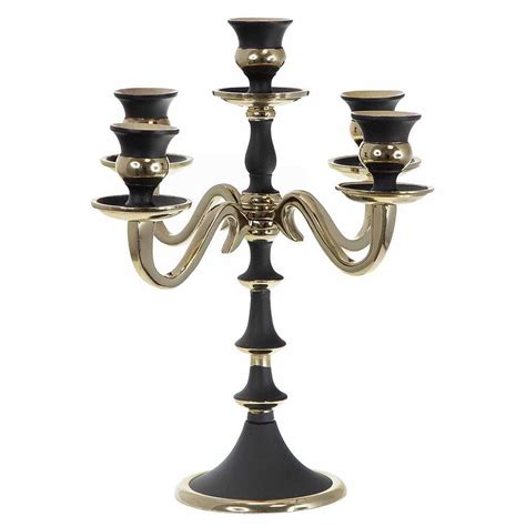 Suport Lumanari Tip Sfesnic Vip Art 5 Lumanari Auriunegru Emagro