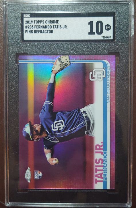 Topps Chrome Fernando Tatis Jr Pink Refractor SGC MySlabs