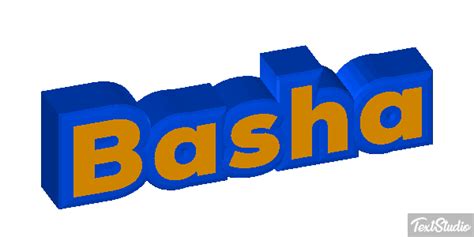 Basha Name Animated  Logo Designs