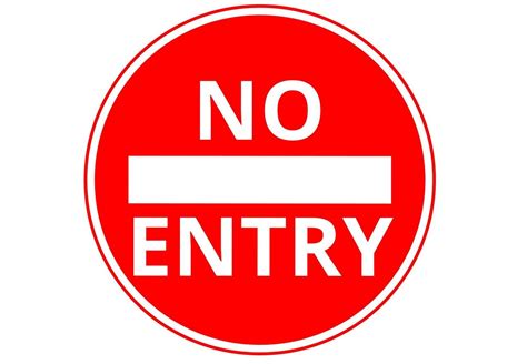 No Entry Signs Printable