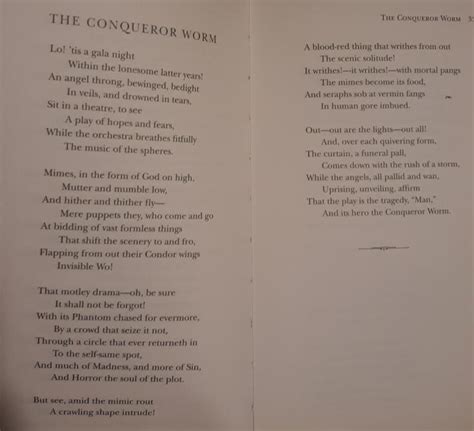 I Didnt Know The Conqueror Worm Had Some Basis In A Poem By Poe R